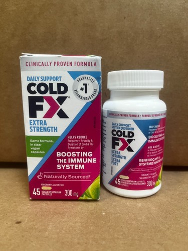 COLD-FX Extra Strength Daiy Support 45 Capsules 300mg with Ginseng ...