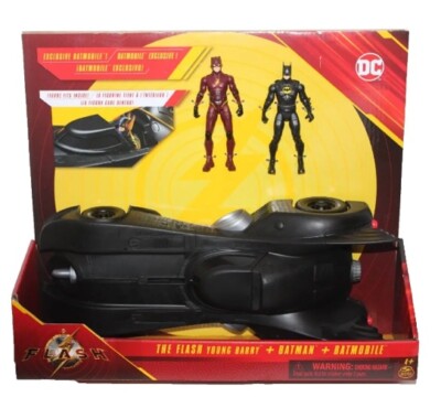 (NEW) DC The Flash Young Barry Batman Batmobile 3 Pack Spin Master 4 ...