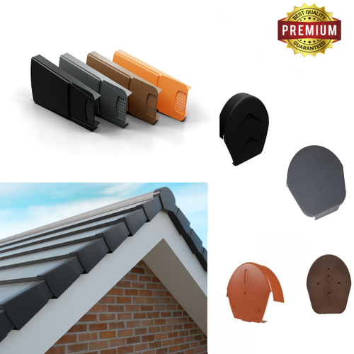 ROOFTEC | Roof Dry Verge End Cap Gable Kit Universal Plastic Tile Cap ...