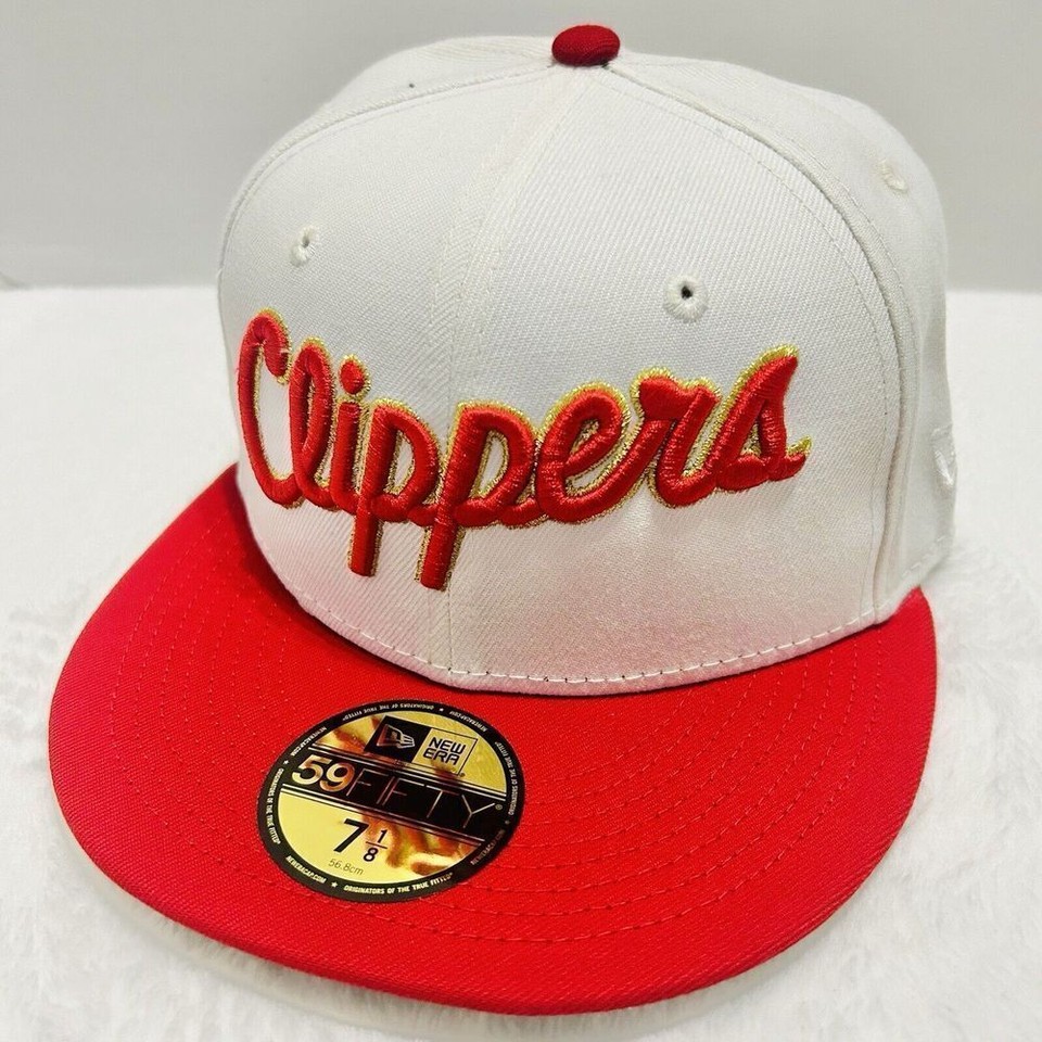 New Era Los Angeles Clippers Patch 2-Tone 59FIFTY Fitted Hat Cap White ...