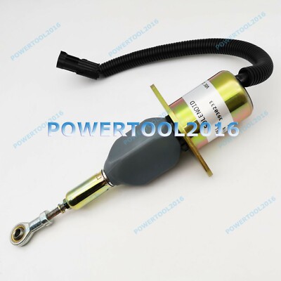 12V Fuel Shut Off Stop Solenoid SA-4335-12 3930233 for Cummins 6BT 5.9L ...