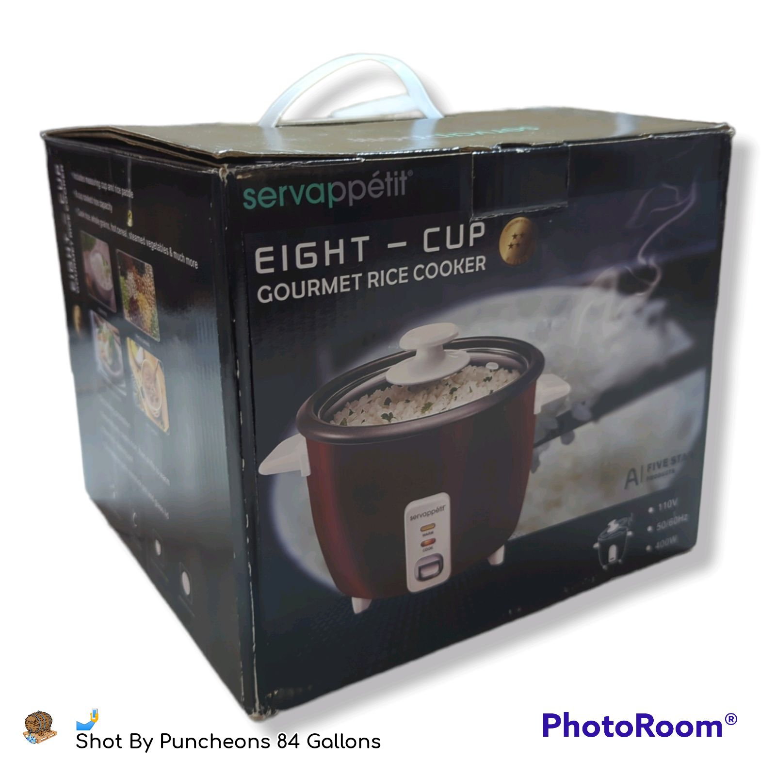 SERVAPPETIT Rice Cooker, 8 Cup, Removable Pot and Lid (Red) | eBay