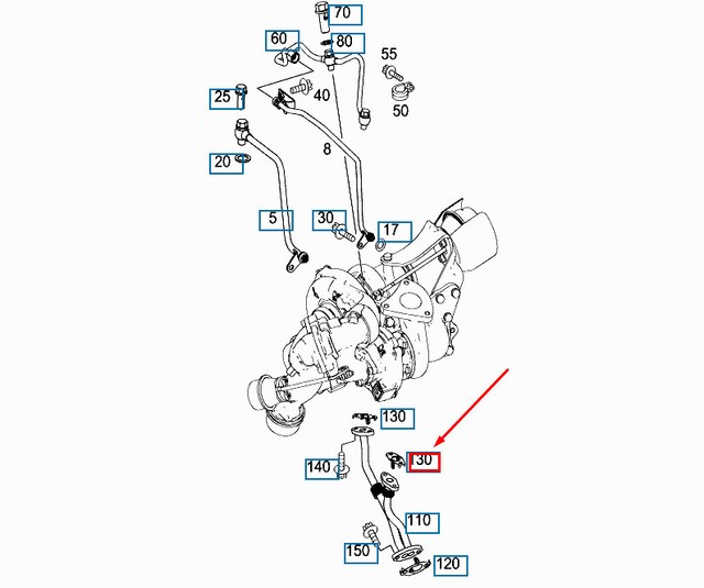 OEM Mercedes-Benz VITO W639 Oil Return Line Seal A6510960380 Genuine ...