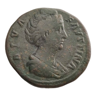 AE Sestertius Diva Faustina Senior After 141 AD Large Roman Bronze Coin ...