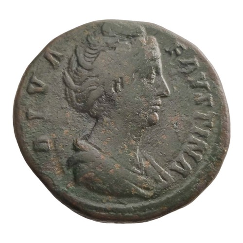 AE Sestertius Diva Faustina Senior After 141 AD Large Roman Bronze Coin ...
