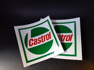 2 x Castrol Oil Stickers Race & Rally Car Stickers. 80mm x 80mm | eBay UK