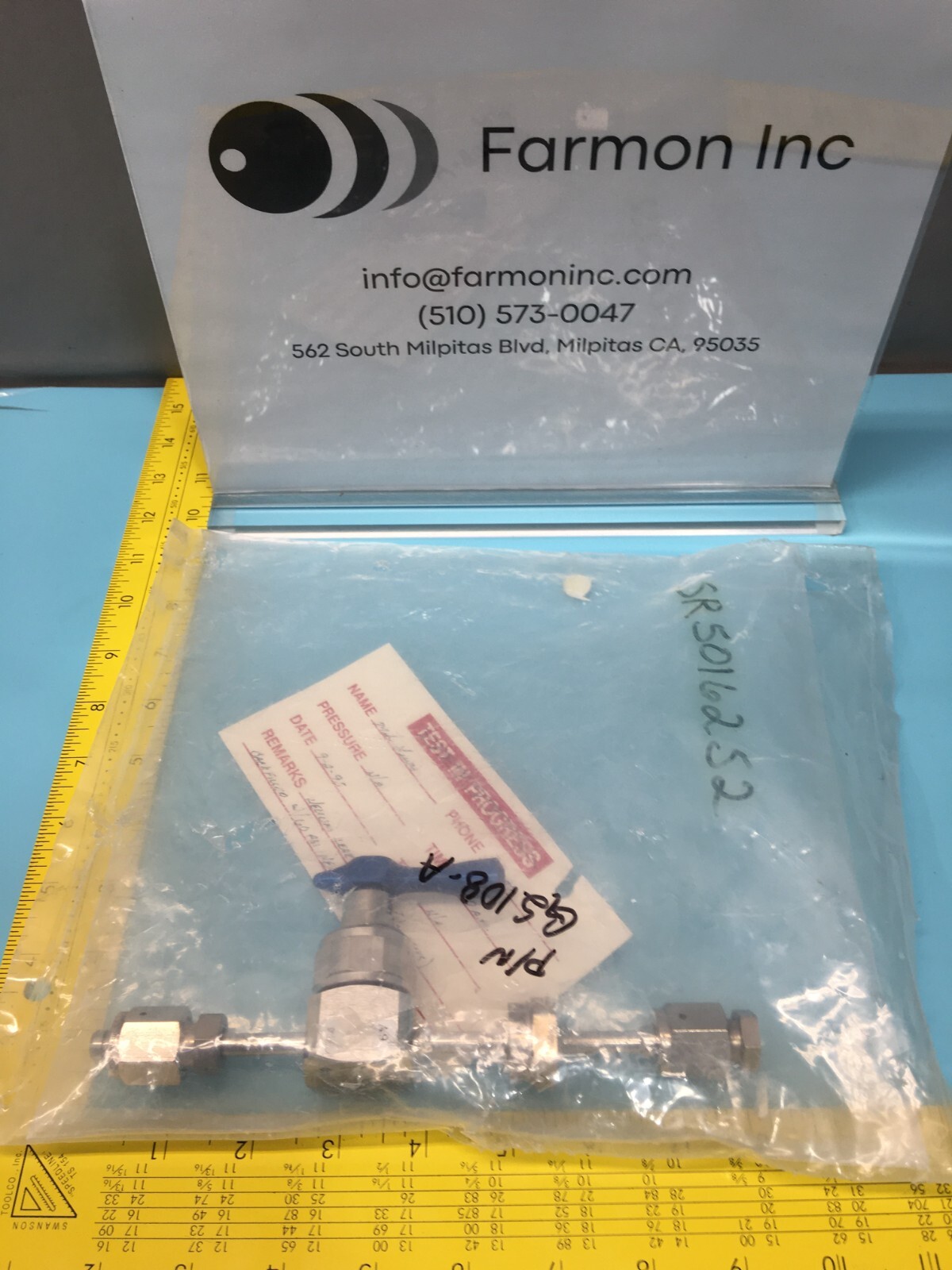 Parker Veriflo GS108-A Valve 1/4 Shut Off Check Valve Assy, 944LSWTS ...