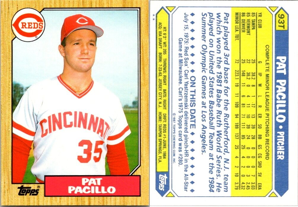 1987 Topps Traded #93T Pat Pacillo | eBay