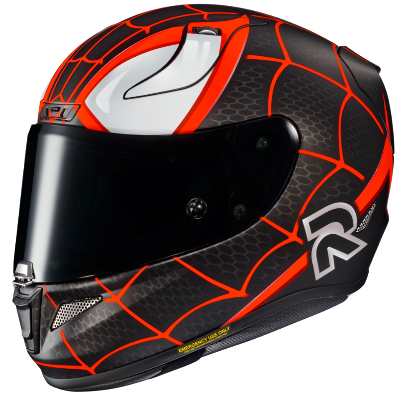 HJC Rpha 11 Miles Morales Marvel Matt Black Motorcycle Crash Helmet New ...