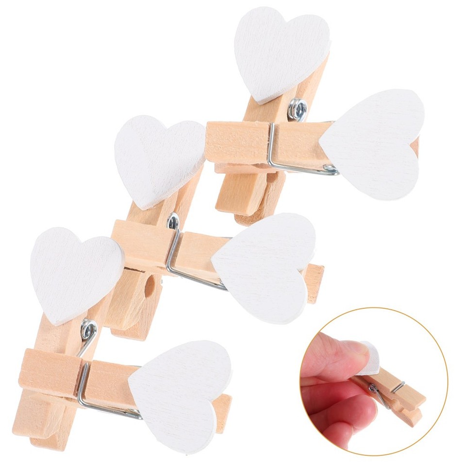 Picture String with Clips Wood Pegs for Hanging Photos Decorative Paper ...