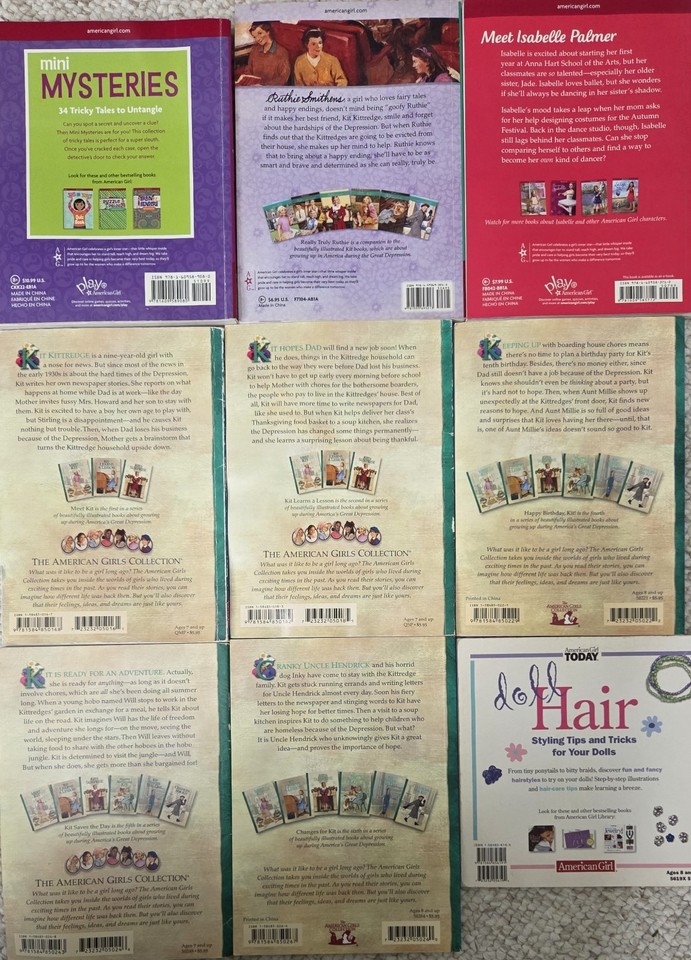 Lot of 8 American Girls books, Mini Mysteries, Ruthie, Isabelle, Kit ...