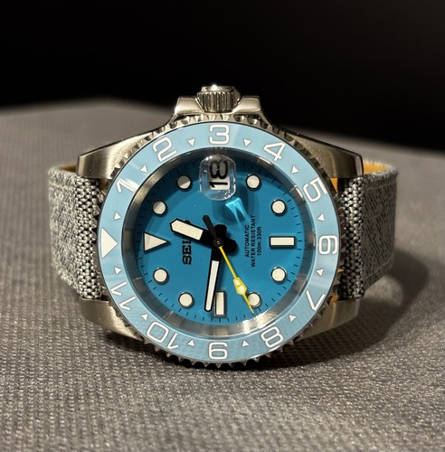 Bespoke Mod Watch Powered by Seiko NH35 Movement Sub Style - Sailcloth ...