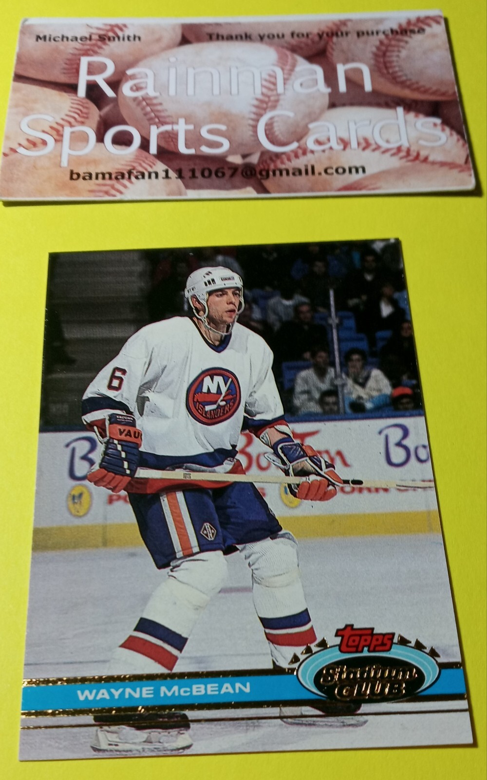 NHL 1990-91 Stadium Club # 353 Wayne McBean New York Islanders | eBay