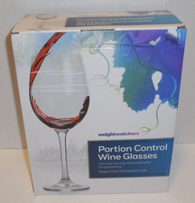 Weight Watchers Portion Control Wine Glasses Set of Two for sale online ...