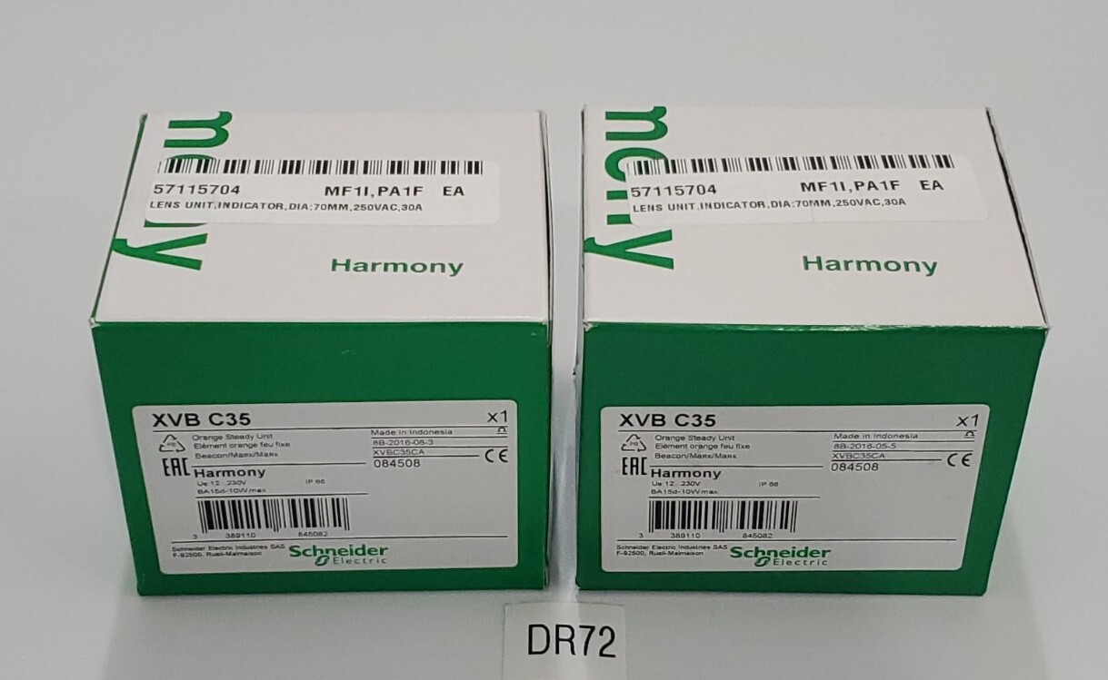 *NEW* LOT OF 2 Schneider Electric XVB C35 Orange Steady Unit 12...230V ...