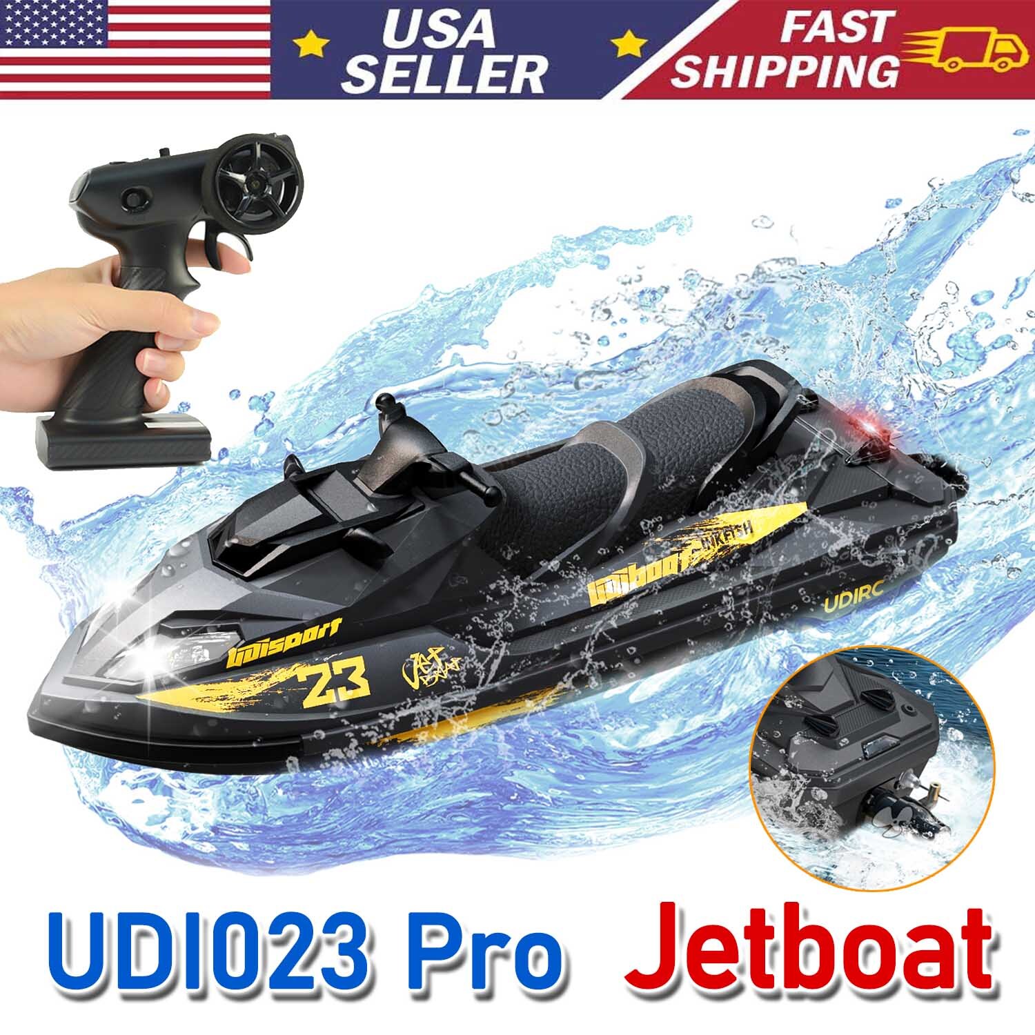 UDI RC 14" Inkfish V-Hull Electric RTR Brushless Jet Ski 2.4G Jet-Boat ...