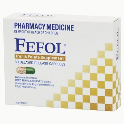 FEFOL SPANSULE 30 CAPSULES 30S IRON AND FOLATE SUPPLEMENT CAP X ...