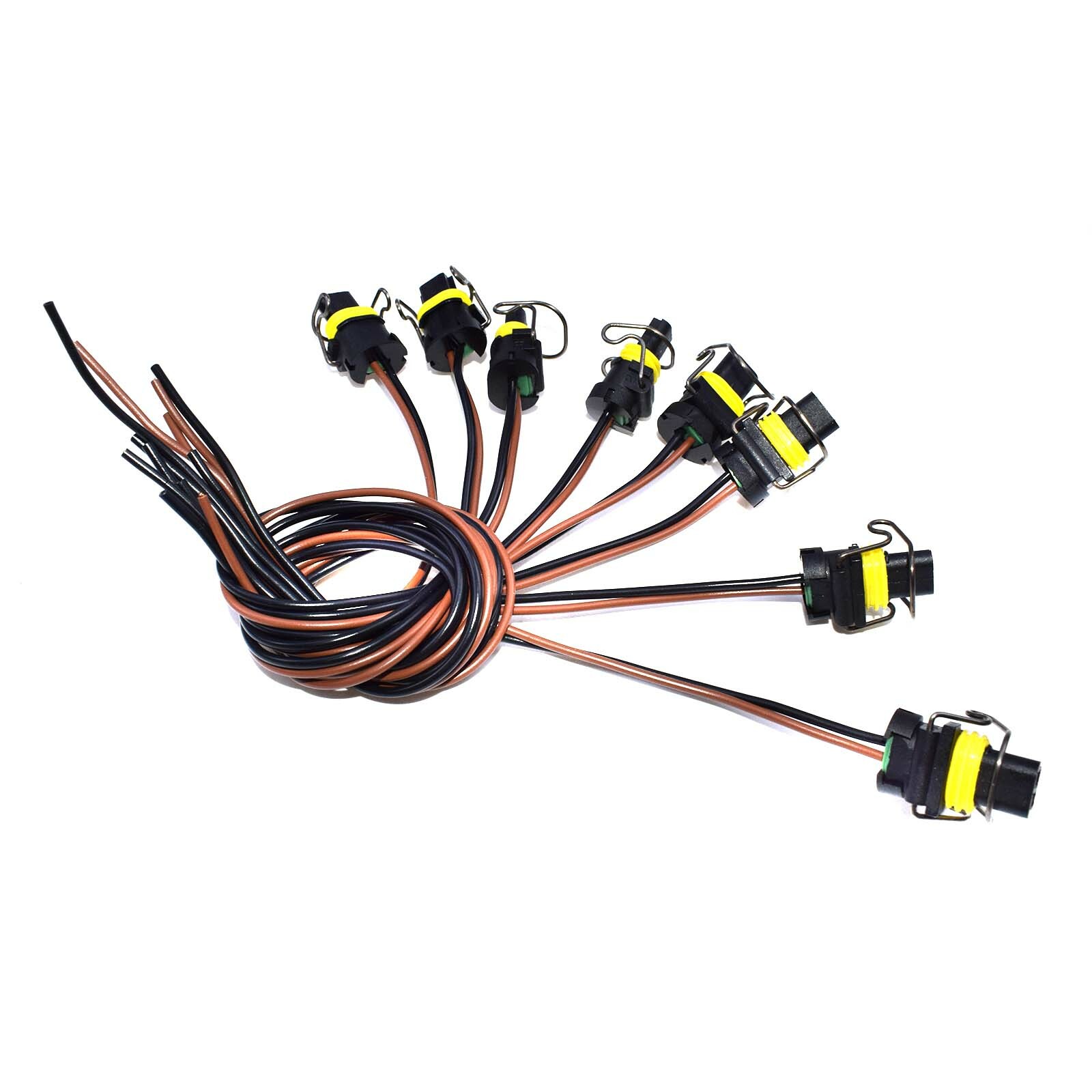 8X Turbo VGT Solenoid &IPR Pigtail Connector Fit Ford Powerstroke 6.0 7 ...