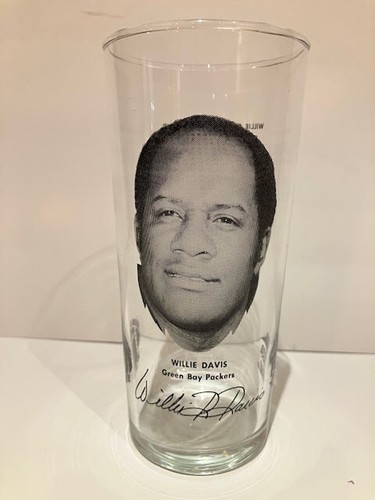 Vintage Willie Davis Green Bay Packers NFL Pizza Hut Collectible Glass ...