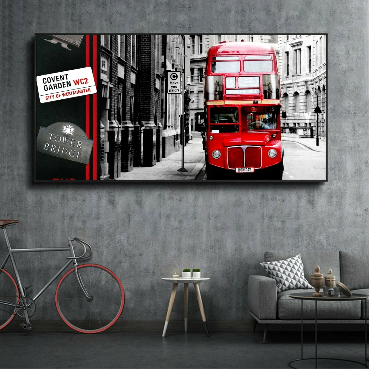 London Black And White Red Bus
