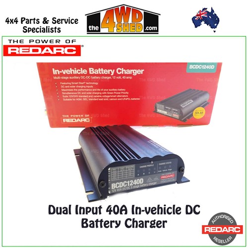 Redarc Dual Input 40A In-Vehicle DC Battery Charger BCDC1240D | eBay ...