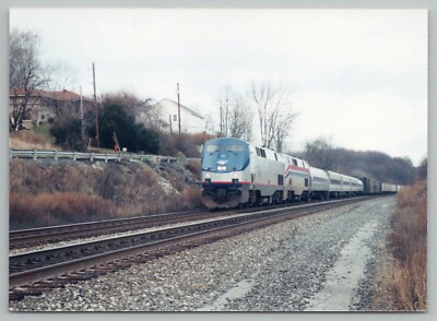 Railroad Photo - Amtrak #127 Diesel Locomotive 1990s Passenger Train | eBay