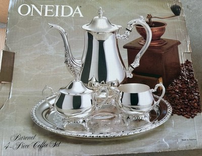 Oneida Baronet Silverplate Coffee Service Set - Vintage Silverplate ...