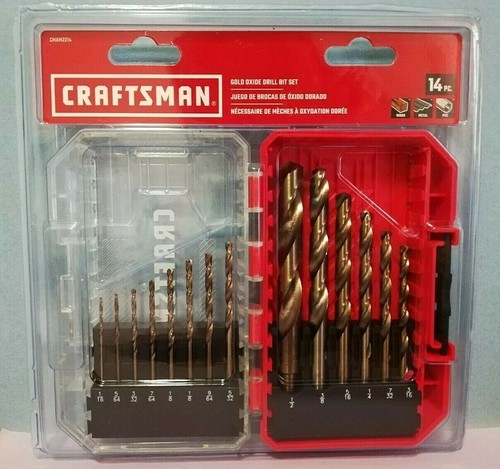 New Genuine OEM 14-Piece CRAFTSMAN Gold Oxide Drill Bit Set (#CMAM2214 ...