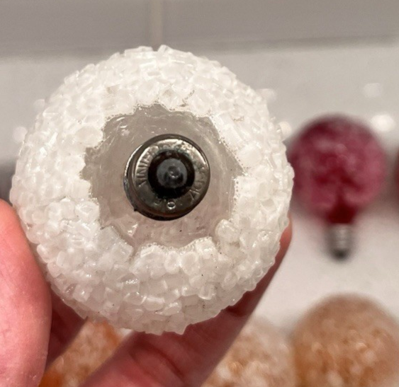 Vintage Lot 63 GE Ice Frosted Sugar Round Snowball Christmas Light ...