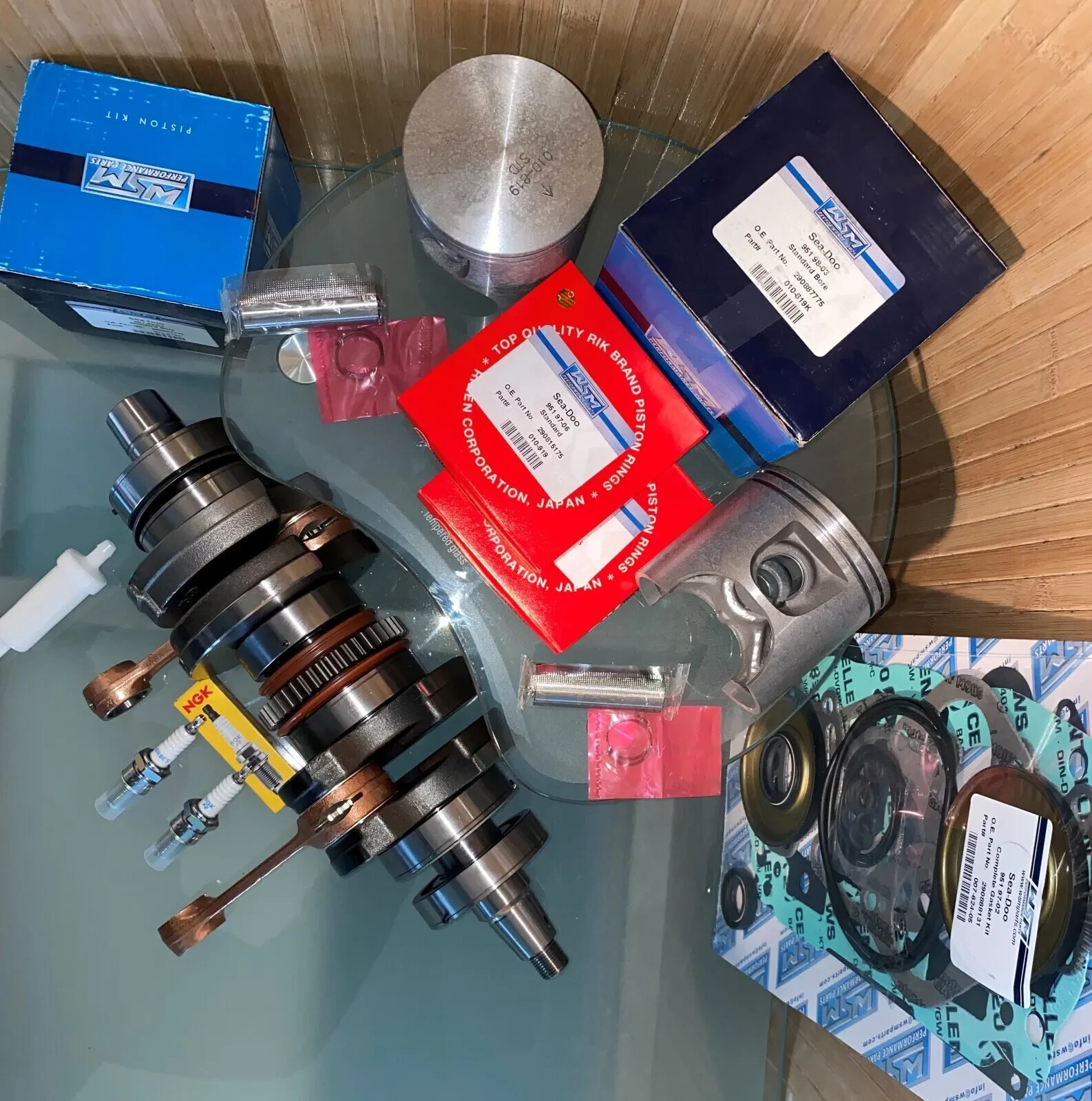 2000-04 SEA-DOO 951 DI ENGINE REBUILD KIT + Crank+Pistons GTX, LRV, RX ...