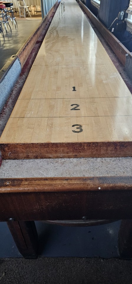 American Shuffleboard Table - Regulation Size - 25 Feet - Vintage And ...