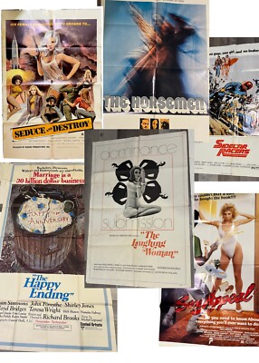Lot of 6 Vintage B Movie Posters 1960s—1980s Folded One Sheet/ Three ...