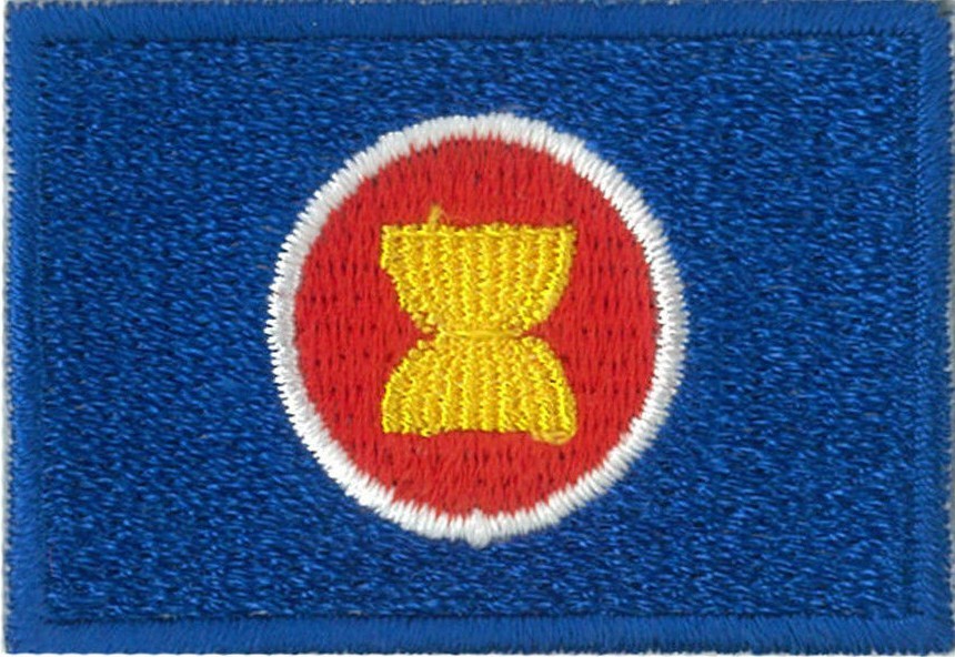 Badge Patch Asia Flag Asean A. S. E. A.N Small 45 X 30 MM Embroidered ...