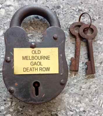 Padlock 5'' Old Melbourne Gaol Death Row Lock / Blacksmith Gunsmith ...