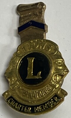 Lions Club International Pin Charter Member Lapel Metal Hat Tie Emblem ...
