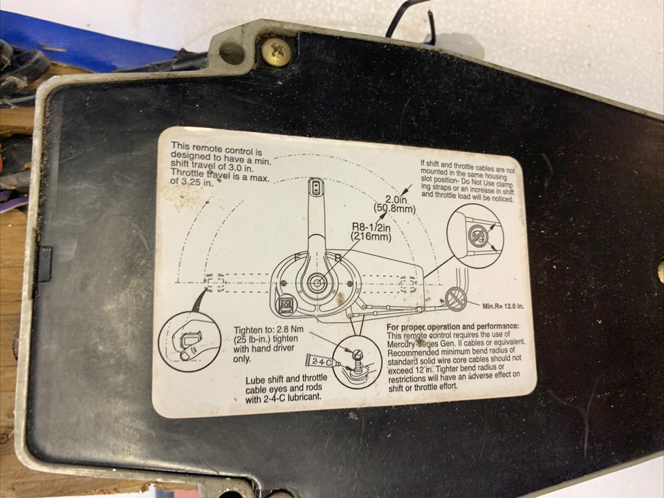 Quicksilver Boat Throttle Remote Control Box Mercruiser Mercury Trim ...