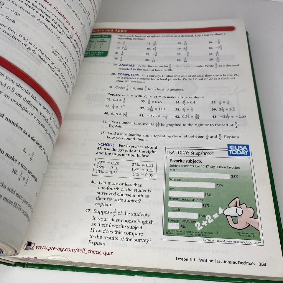 Glencoe Pre-Algebra Illinois Student Edition (Glencoe Math - Good | eBay