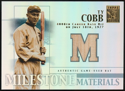 2002 Topps Tribute Milestones Materials Ty Cobb Bat | eBay
