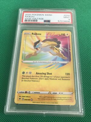 Raikou Amazing Rare 050/185 Pokemon Vivid Voltage PSA 9 MINT | eBay
