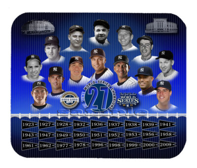 NY Yankees 27 Wins Icons Mouse Pad Item#308 | eBay