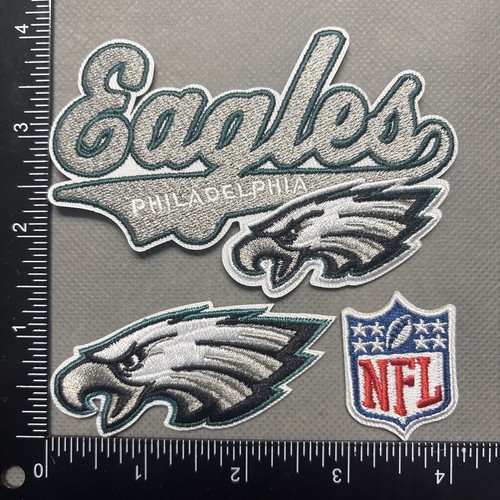 LOT OF 3 PHILADELPHIA EAGLES IRON ON EMBROIDERED PATCH | eBay