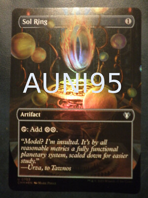 mtg magic sol ring FOIL extended borderless ENGLISH anneau solaire ...