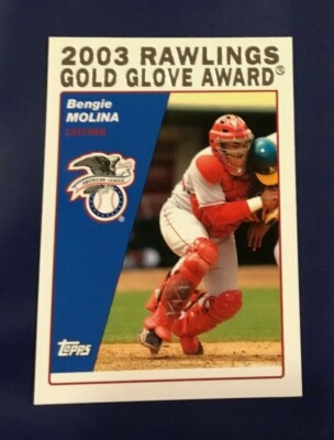 2004 Topps # 697 BENGIE MOLINA Gold Glove Los Angeles Angels Great Card ...