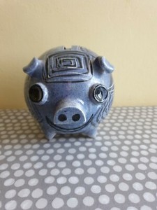 Studio Pottery Ceramic Money Box Pig. Marked To Base B.B | eBay