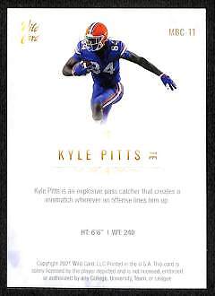 2021 Wild Card Kyle Pitts #MBC-11 Matte Premier White Football Card ...