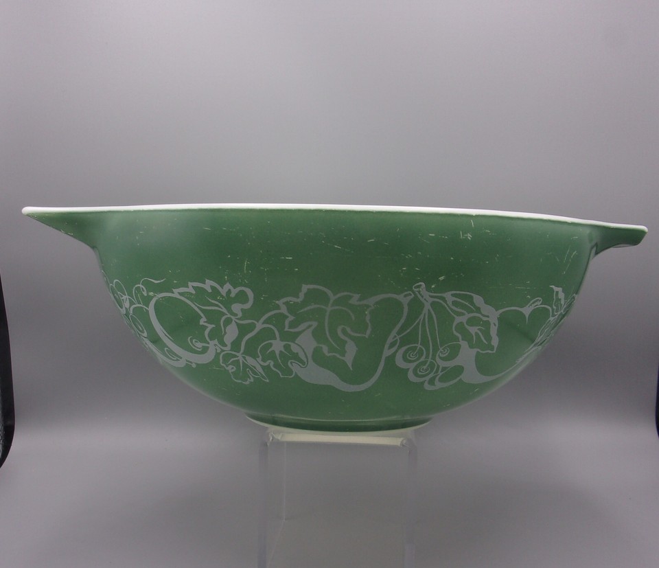 Vintage 1960 Pyrex Salad Bowl Green Fruit Cinderella Fetus Promotional ...