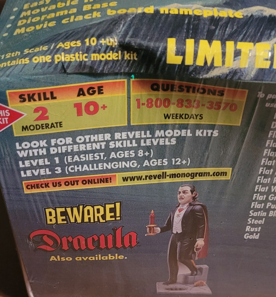 Revell-Frankenstein Monsters of the Movies plastic kit #85-3633 1:12 ...