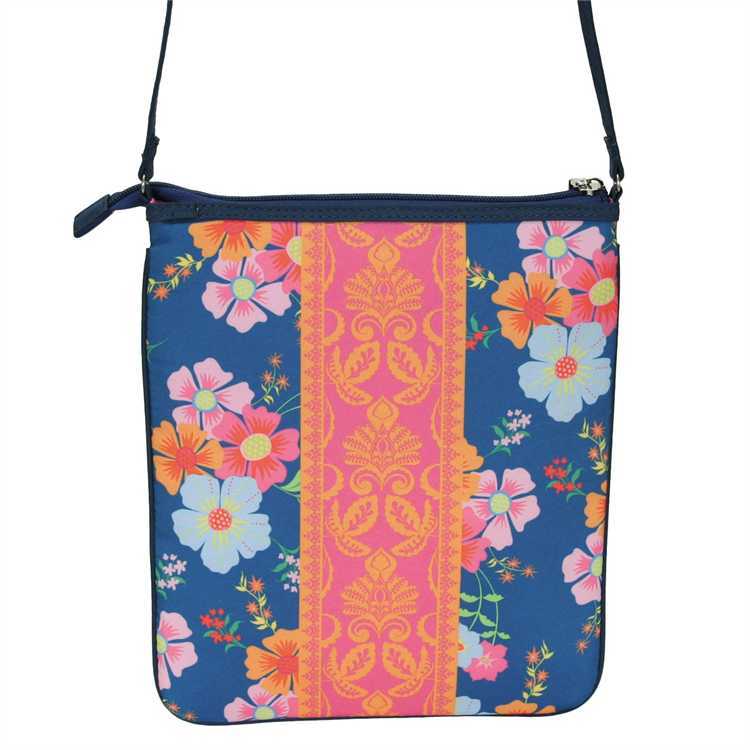 ANA DAVIS CROSS BODY BAG NAVY BLUE PINK ORANGE FLORAL PURSE TABLET | eBay