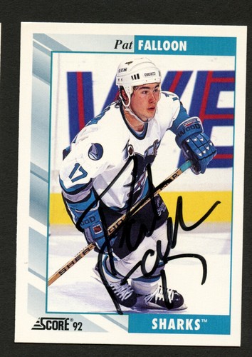Pat Falloon #125 signed auto 1992-1993 Score American Version Hockey ...