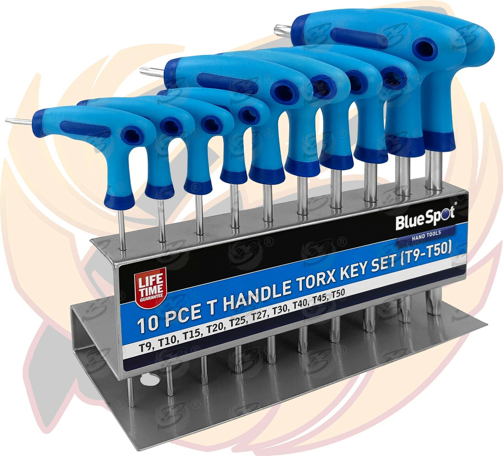 T-Handle Torx & Ball End Hey Key Set 20pc Allen Star Key HEX H2-H10 ...